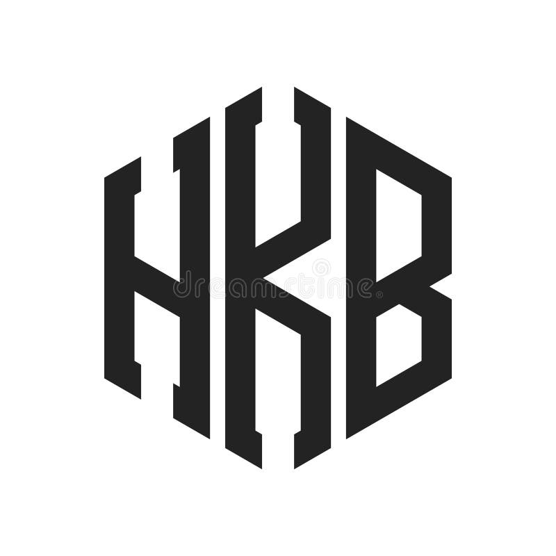 HKB Logo Design. Initial Letter HKB Monogram Logo Using Hexagon Shape Stock Vector ...