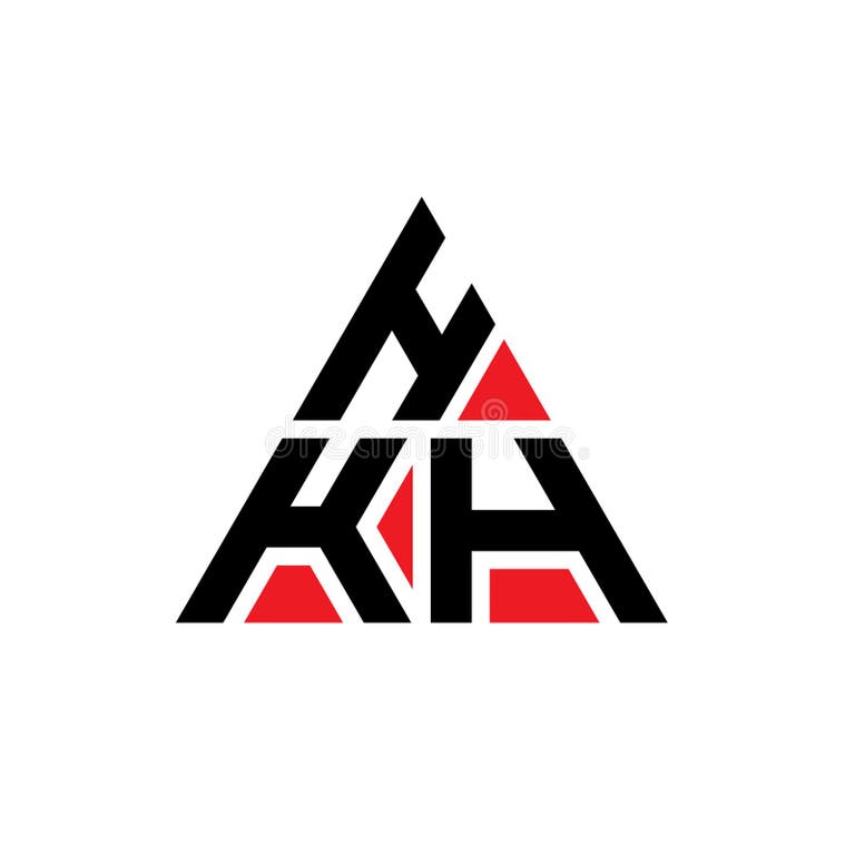 HKH Triangle Letter Logo Design with Triangle Shape. HKH Triangle Logo ...