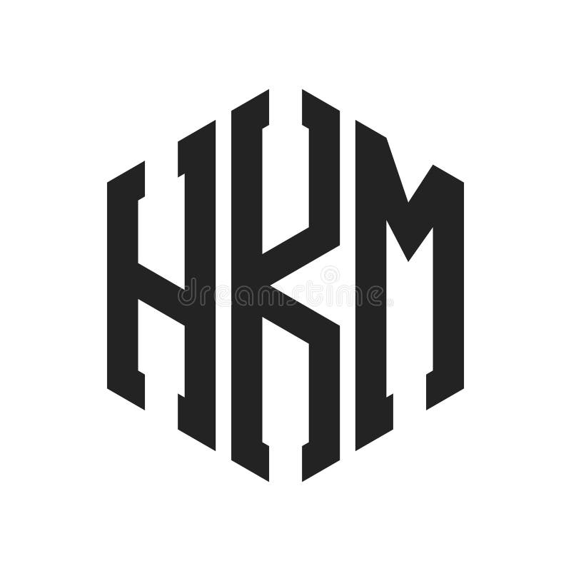 HKM Logo Design. Initial Letter HKM Monogram Logo Using Hexagon Shape ...