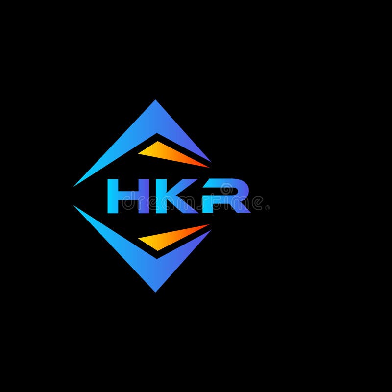HKR Abstract Technology Logo Design on Black Background. HKR Creative ...