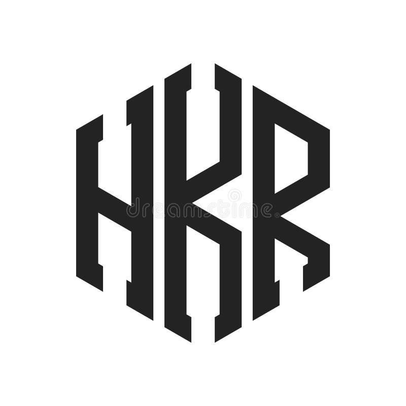 HKR Logo Design. Initial Letter HKR Monogram Logo Using Hexagon Shape ...