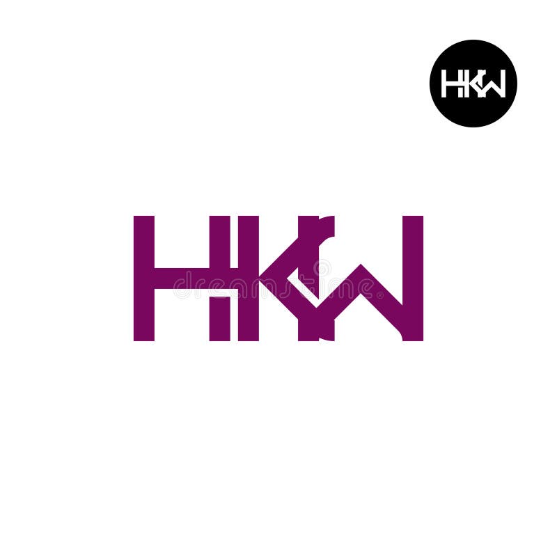 HKW Logo Letter Monogram Design Stock Vector - Illustration of minimal ...