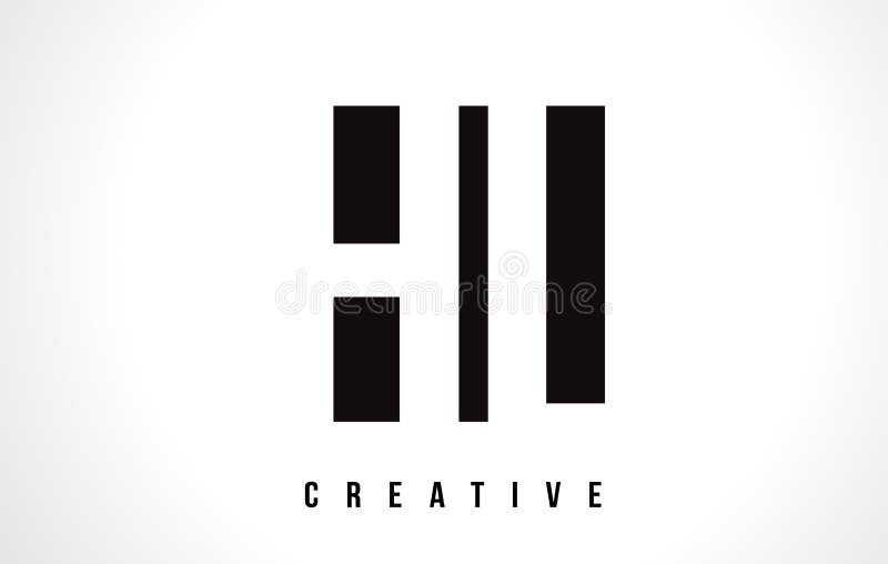 HL H L White Letter Logo Design with Black Square. Stock Vector ...