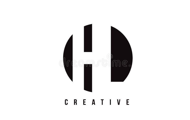 HL H L White Letter Logo Design with Circle Background. Stock Vector ...