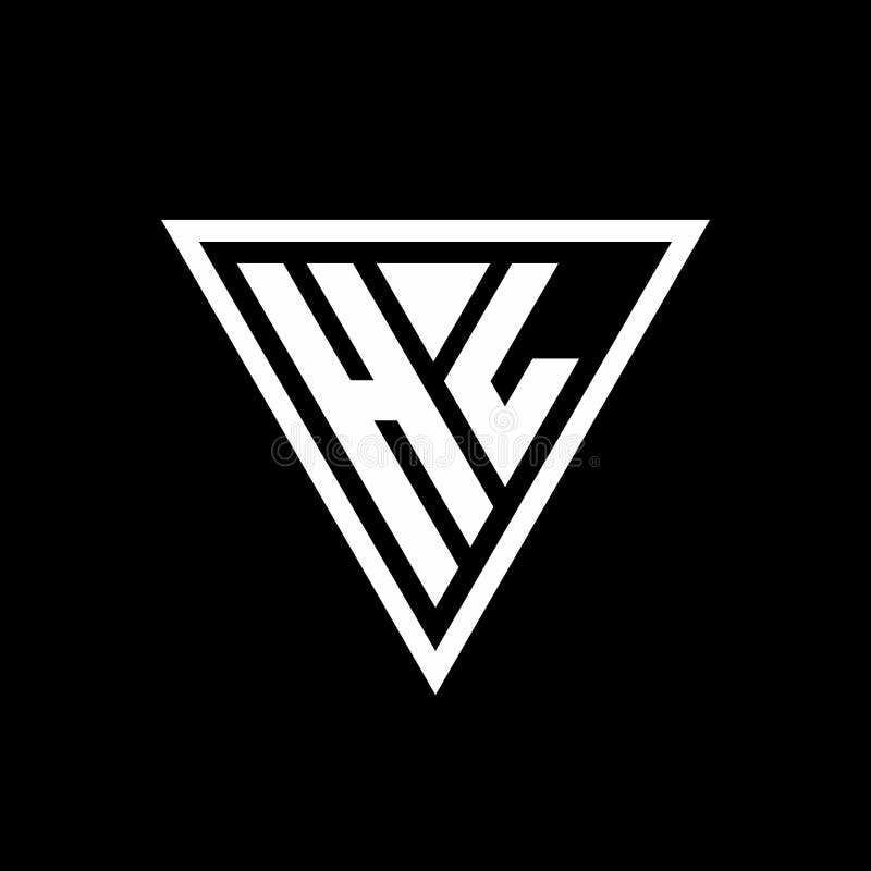 HL Logo Monogram with Triangle Shape Designs Template Stock Vector ...