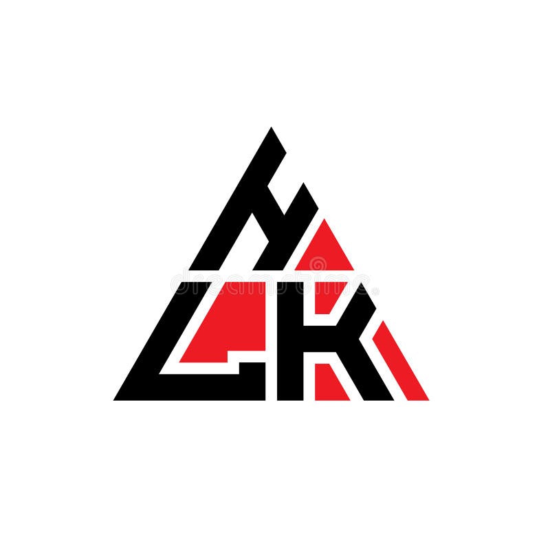 HLK Triangle Letter Logo Design with Triangle Shape. HLK Triangle Logo ...