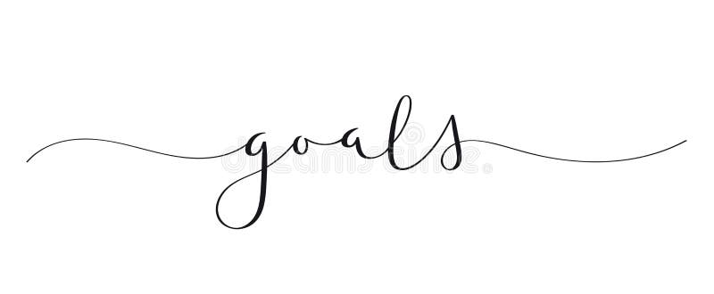 GOALS Black Brush Calligraphy Banner Stock Vector - Illustration of ...