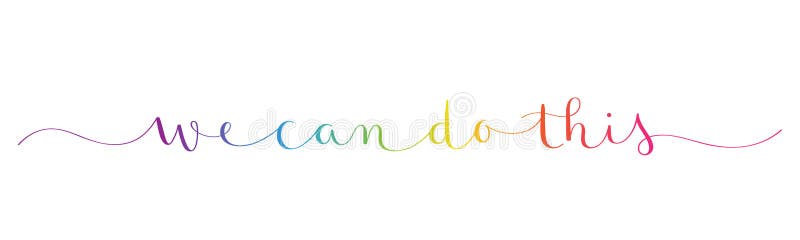 We CAN DO this Colorful Calligraphy Banner Stock Vector - Illustration ...