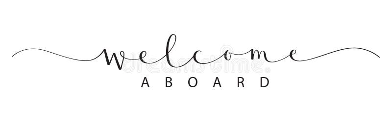 WELCOME ABOARD banner stock vector. Illustration of gradient - 236366313