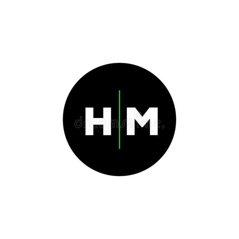 HM Company Name Initial Letters Monogram. HM Icon Stock Vector ...