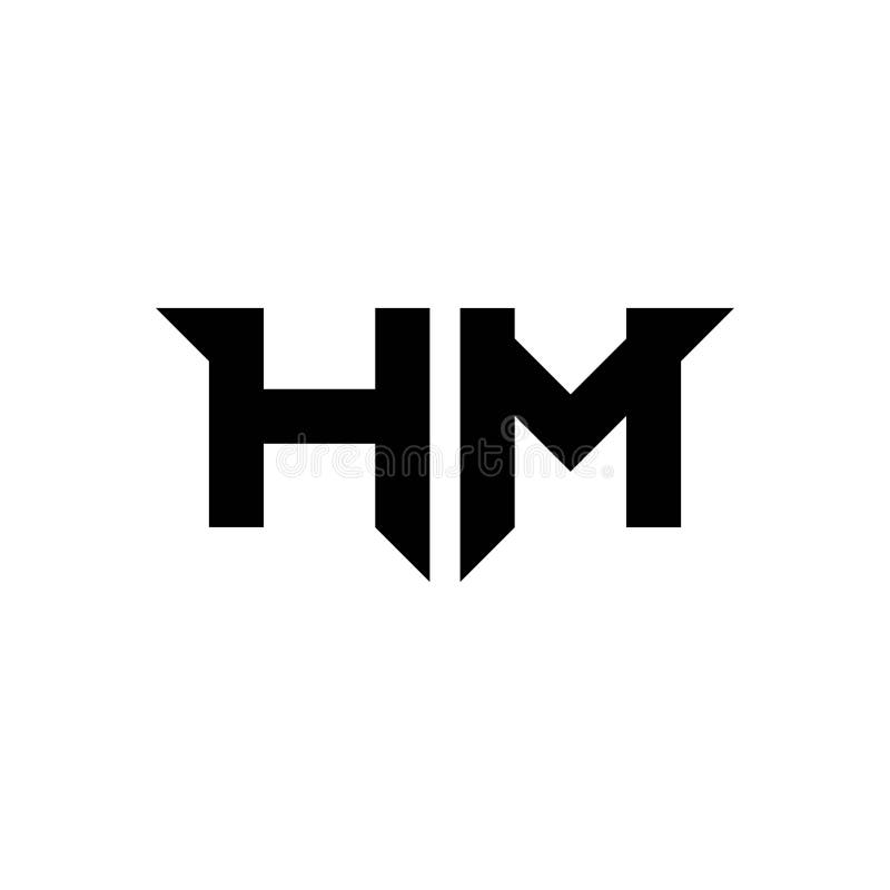 HM Logo Monogram Design Template Stock Vector - Illustration of graphic ...