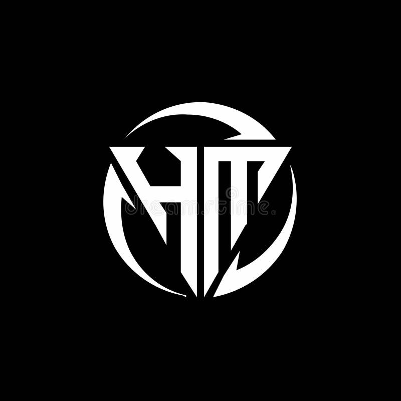 HM Logo Monogram Design Template Stock Vector - Illustration of font ...