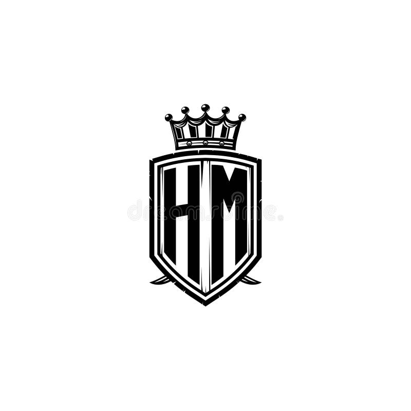 HM Logo Monogram Shield Crown Luxury Design Stock Vector - Illustration ... HM Logo Monogram Shield Crown Luxury Design Stock Vector - Illustration ...