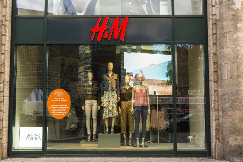 HM shop in Berlin, Germany editorial stock image. Image of street ...