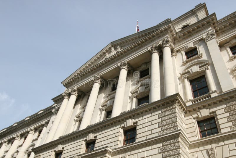HM Treasury Building, London Stock Photo - Image of british, government ...