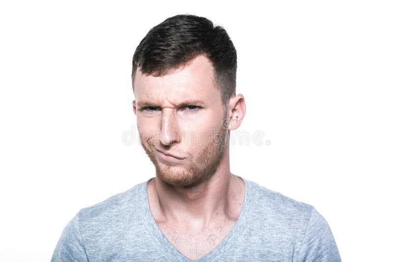 Hm, are you sure? stock photo. Image of hair, handsome - 49029750