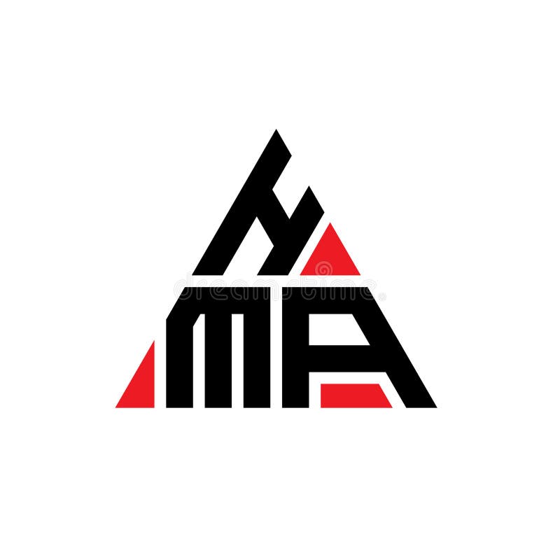 HMA Triangle Letter Logo Design with Triangle Shape. HMA Triangle Logo ...