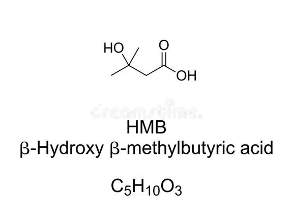 HMB, Beta-Hydroxy Beta-methylbutyric Acid, Chemical Formula Stock ...