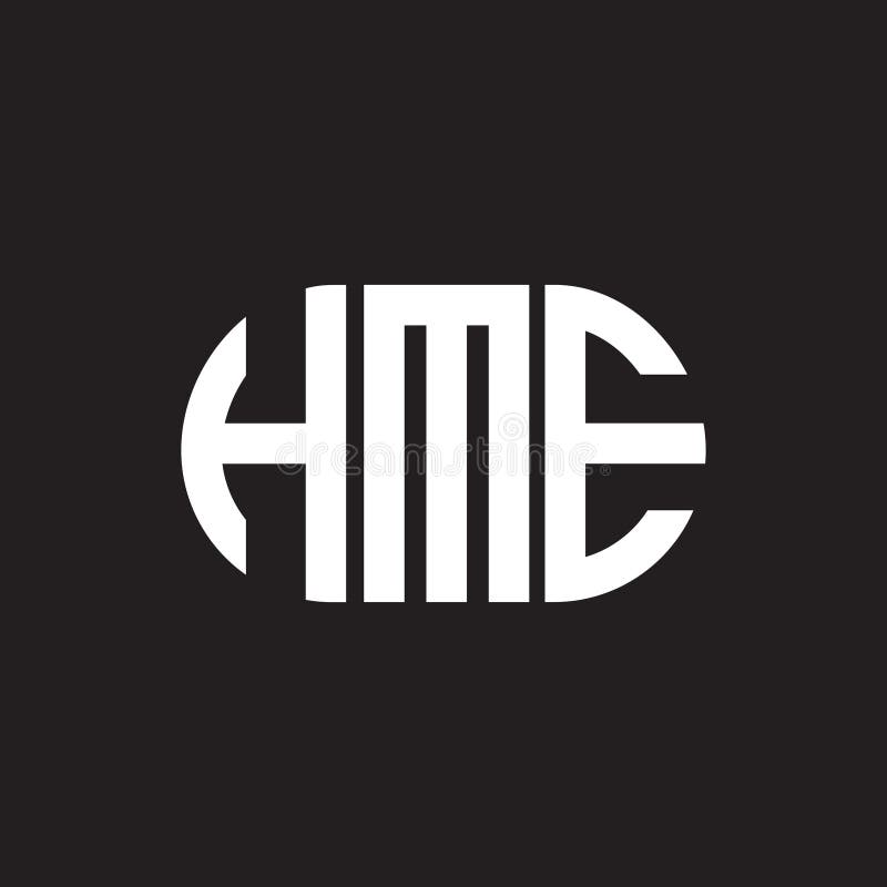 HME Letter Logo Design on Black Background. HME Creative Initials ...