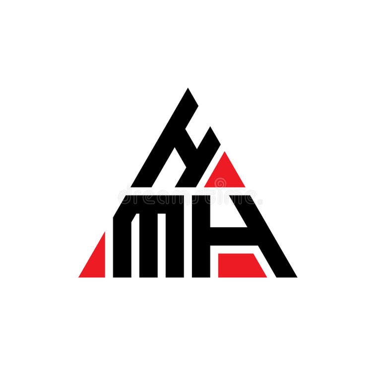 HMH Triangle Letter Logo Design with Triangle Shape. HMH Triangle Logo ...