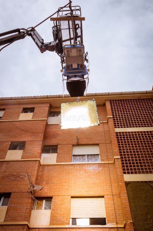 HMI Daylight Projector Hanging III Stock Photo - Image of diffusion ...