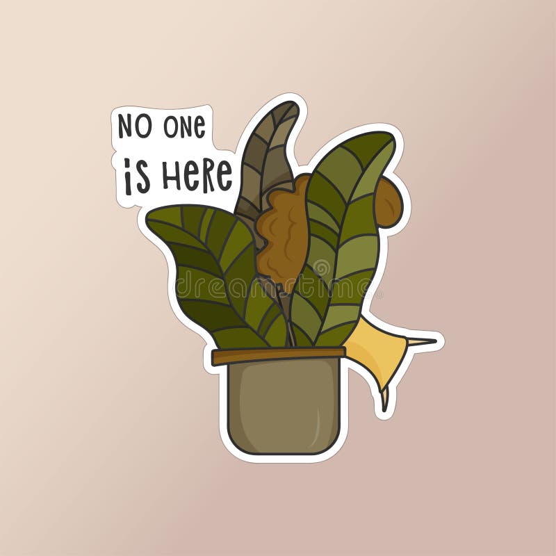 Large Potted Plant Sticker Stock Illustrations – 8 Large Potted Plant ...
