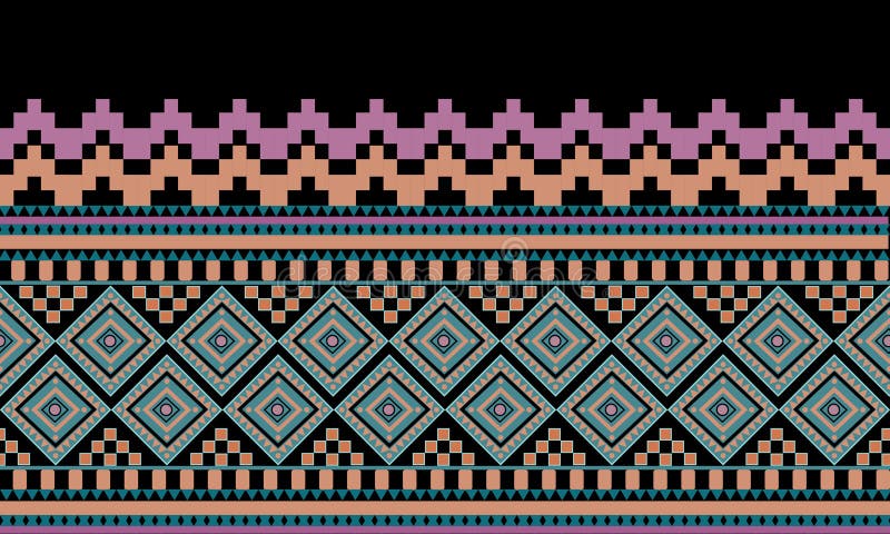 Hmong Black Patterns Design, Ethnic Geometric Stock Vector ...