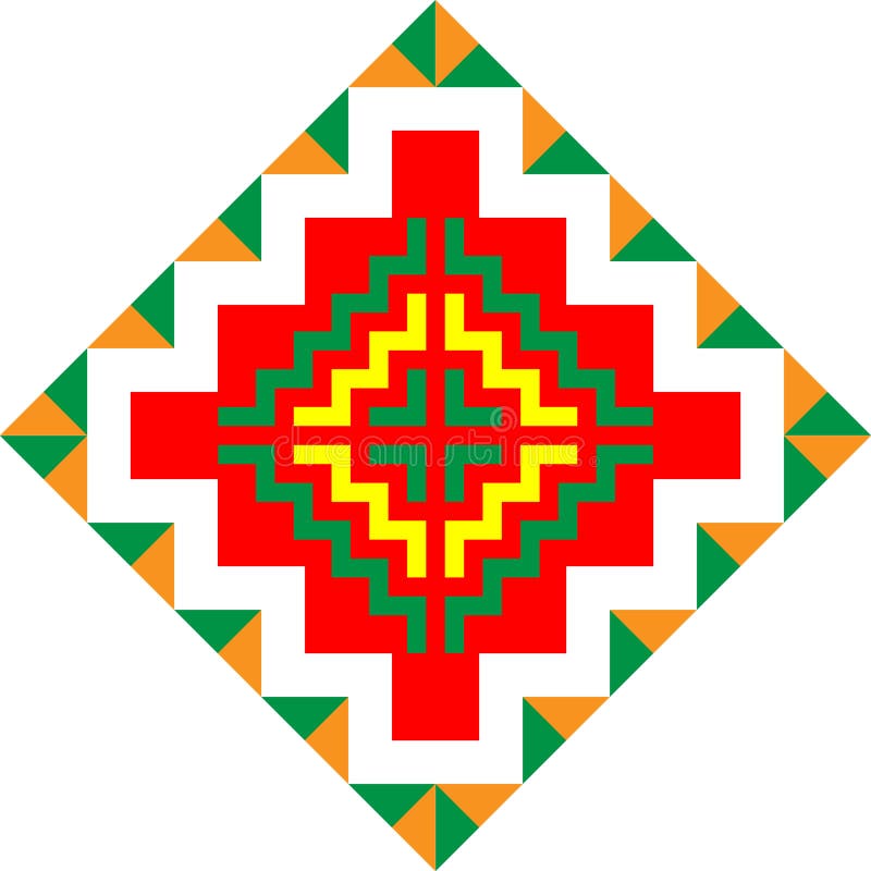 Hmong Ethnic Fabric Pattern Designed in the Style of White Hmong, Green ...
