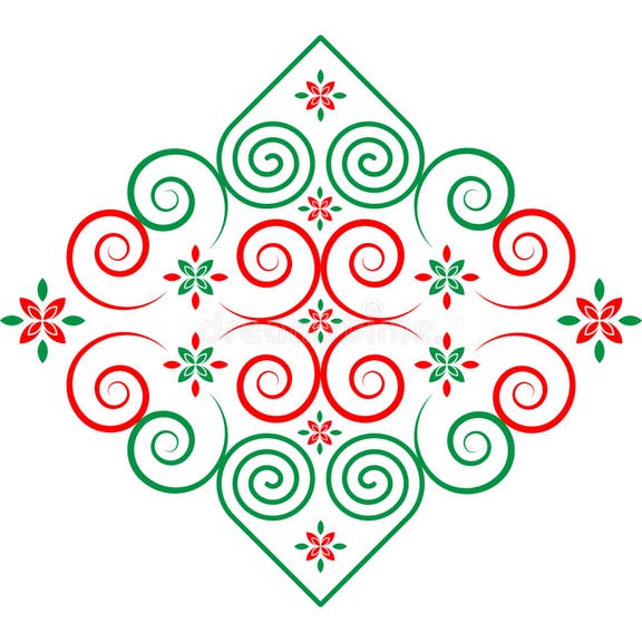 Hmong Ethnic Pattern. Seamless Geometric Vector Pattern with Green and ...