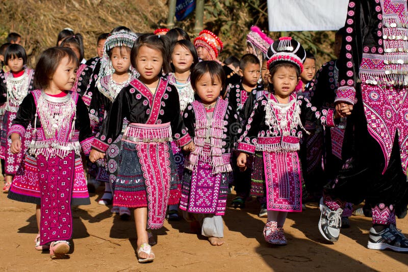 Hmong hill tribe children editorial image. Image of portrait - 28723170