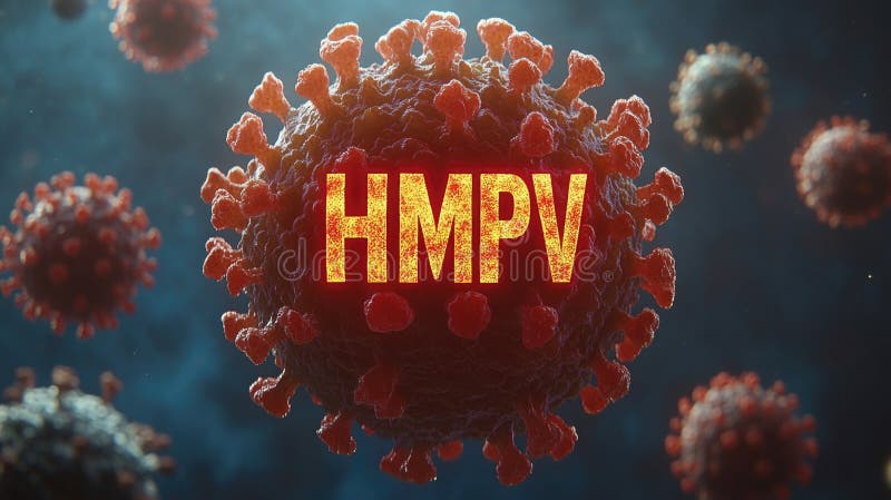 Hmpv Virus 3d Visualization with Microscopic Detail and Particle ...