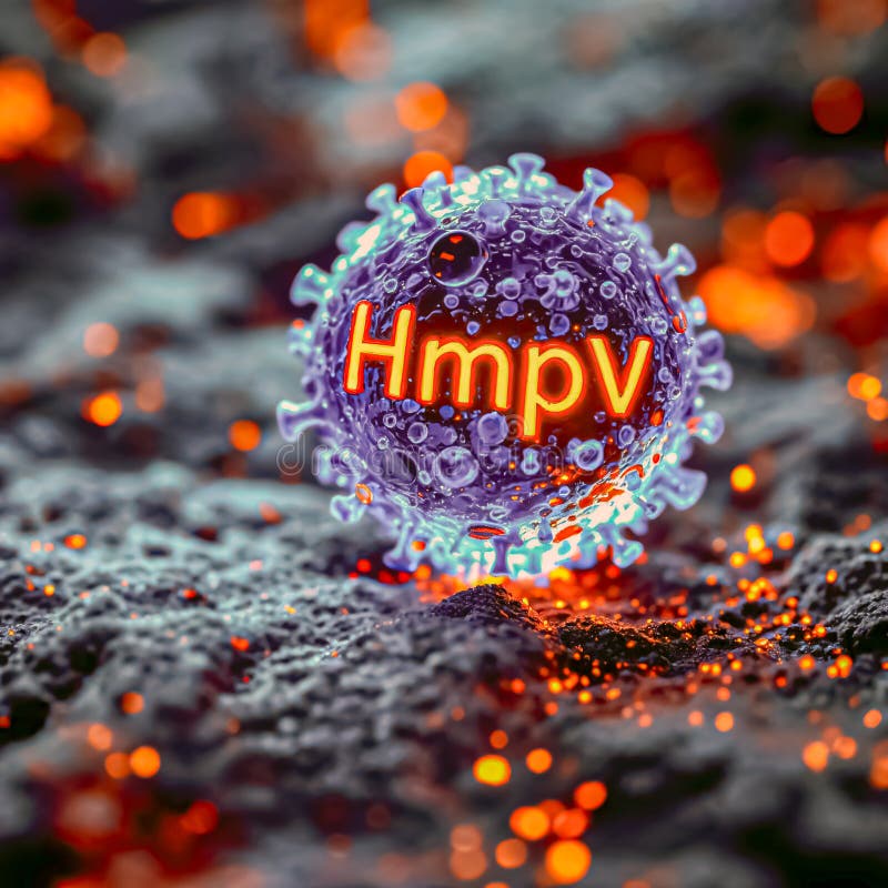 HMPV Virus - Human Metapneumovirus, HMPV Virus Microscopic Stock Image ...