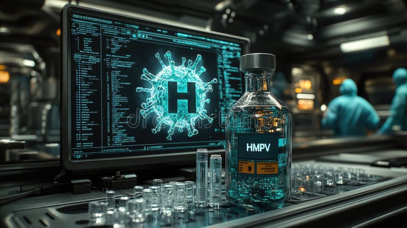 Hmpv Virus Research Lab with Scientists in Protective Gear Analyzing ...