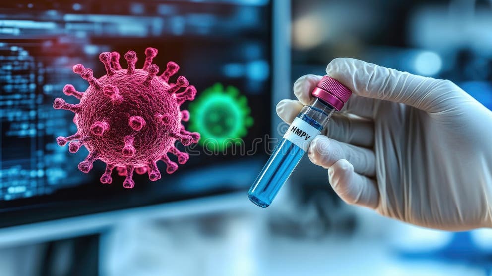 Hmpv Virus Research in Laboratory with Digital Virus Visualization ...