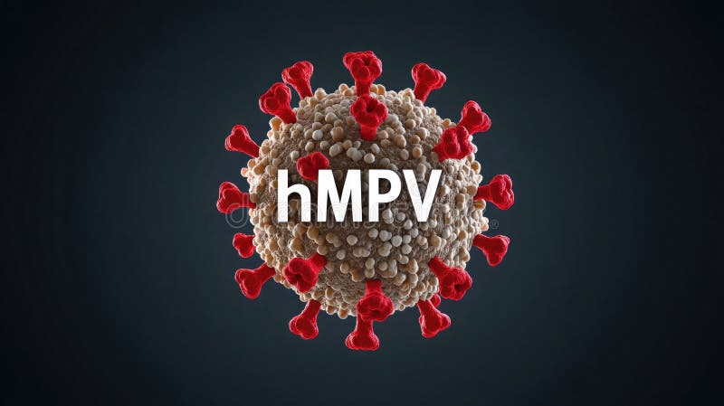 Hmpv Virus Structure with Spike Proteins in Microscopic View. HMPV ...
