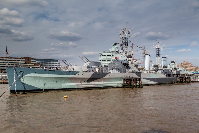 HMS Belfast London editorial photography. Image of steel - 40783062