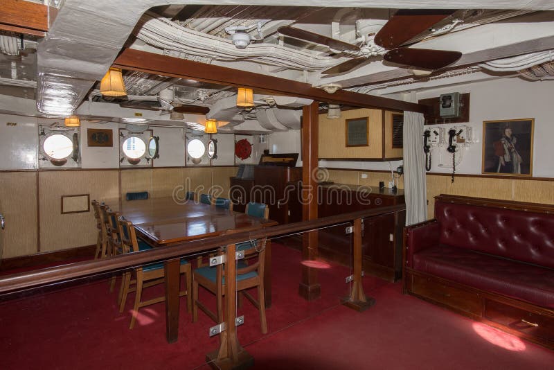 HMS Cavalier Wardroom stock image. Image of officers - 131093497
