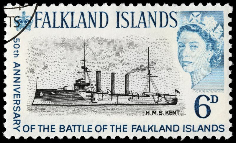 HMS Kent Stamp editorial image. Image of mail, hobby - 302235795