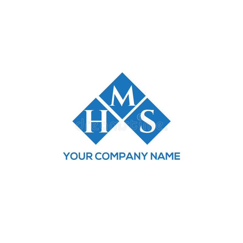 HMS Letter Logo Design on WHITE Background. HMS Creative Initials ...