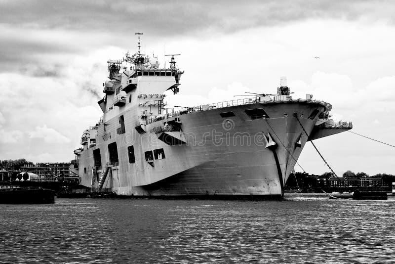 HMS Ocean editorial stock photo. Image of thames, greenwich - 90483408