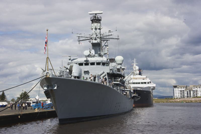 HMS Portland at Leith, Edinburgh, Scotland Editorial Image - Image of ...