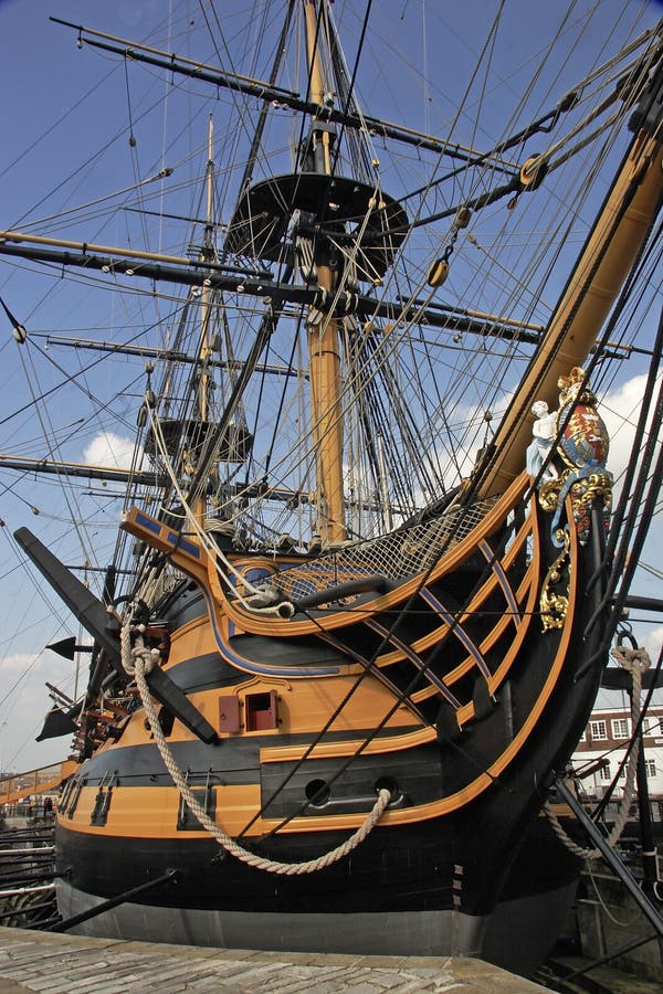 HMS Victory at Portsmouth Harbour, England Stock Photo - Image of ...