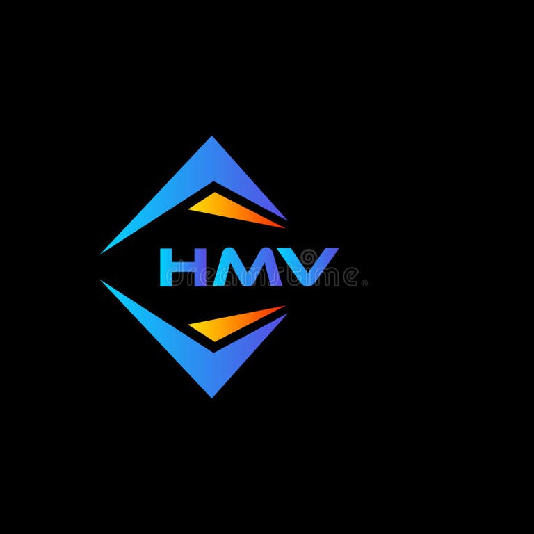 HMV Abstract Technology Logo Design on Black Background. HMV Creative ...