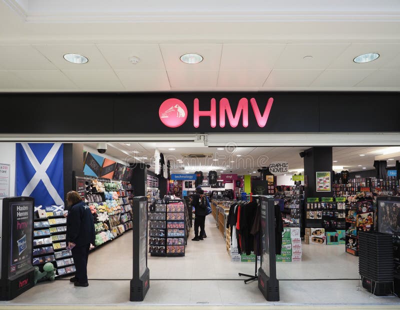 HMV shopfront sign editorial photo. Image of road, street - 295631996