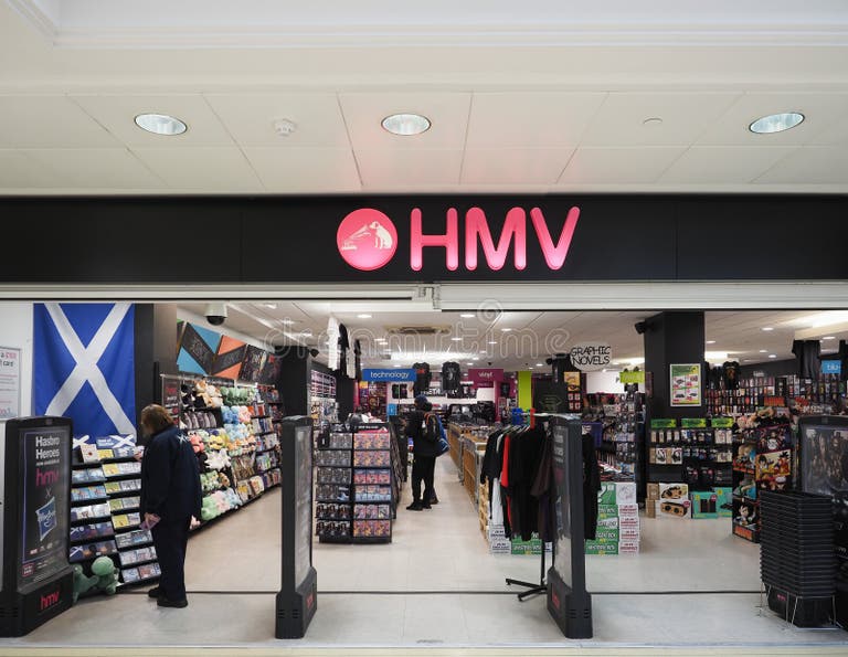 HMV shopfront sign editorial photo. Image of road, street - 295631996
