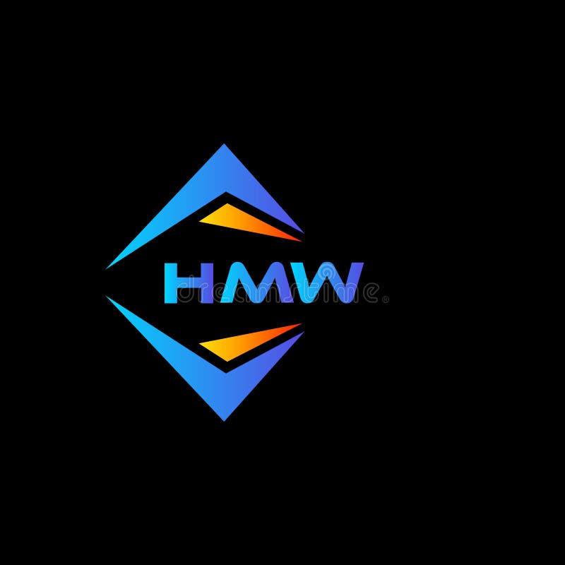 HMW Abstract Technology Logo Design on Black Background. HMW Creative ...