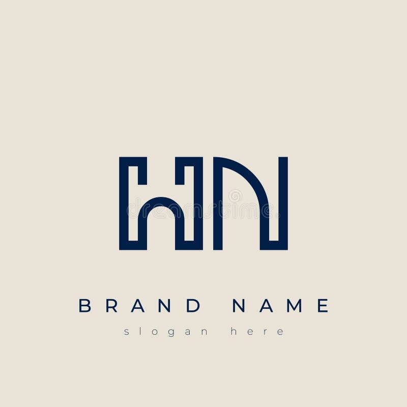 HN Alphabet Letter Icon Logo Stock Vector - Illustration of background ...