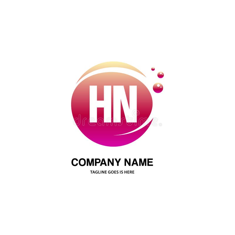 HN Initial Logo with Colorful Circle Template Vector Stock Vector ...