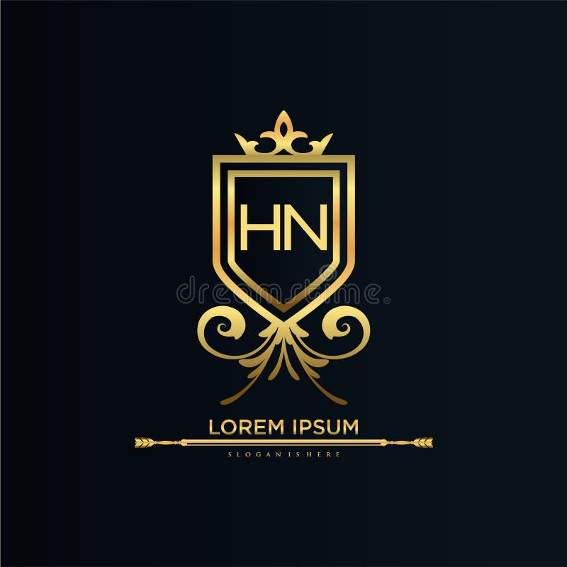 HN Letter Initial with Royal Template.elegant with Crown Logo Vector ...