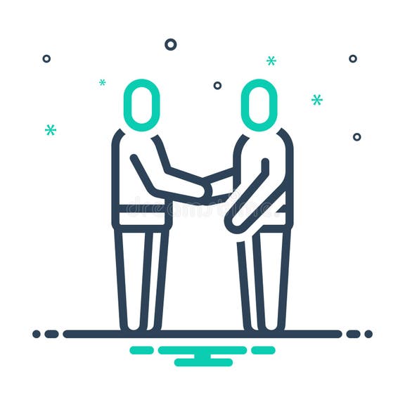 Mix Icon for Handshake, Comrade and Team Stock Vector - Illustration of ...